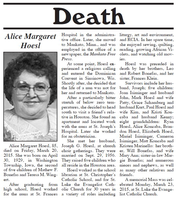 Newspaper Obituary Template Newspaper Obituary Template